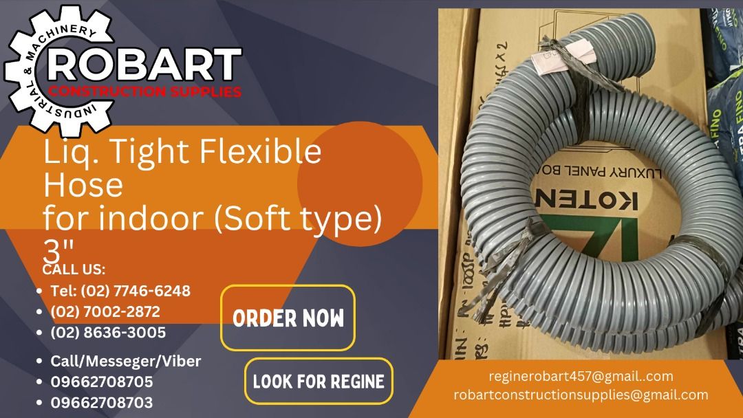 Liq. Tight Flexible Hose for indoor (Soft type) 3", Commercial ...