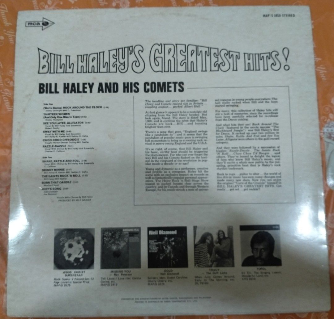 LP PIRING HITAM BILL HALEYS GREATEST HITS, Hobbies & Toys, Music ...