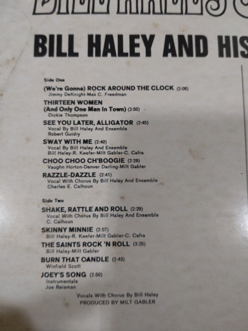 LP PIRING HITAM BILL HALEYS GREATEST HITS, Hobbies & Toys, Music ...