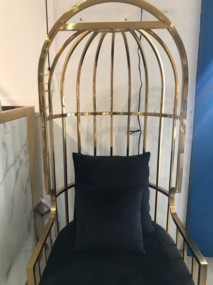 Luxury Modern Style Bird Cage Chair, Furniture & Home Living, Furniture ...