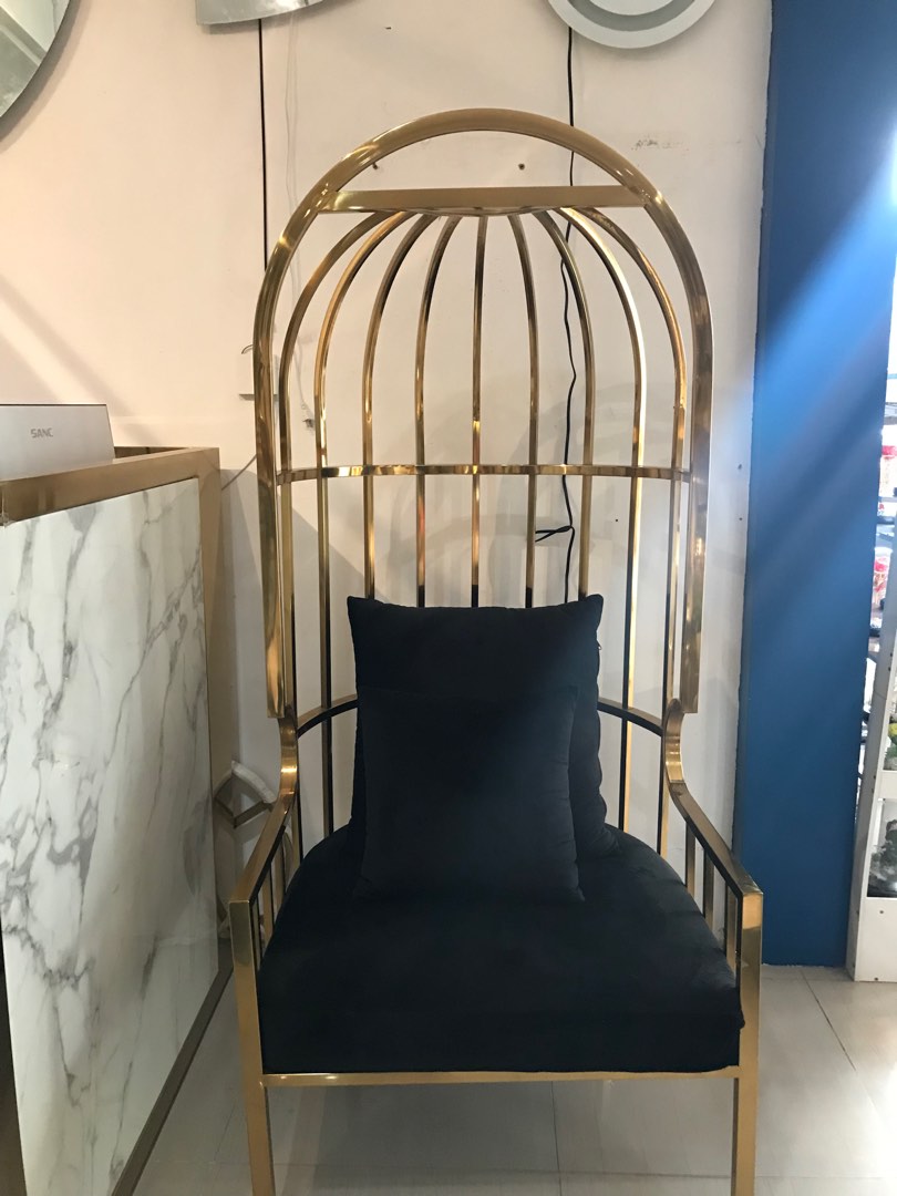 Luxury Modern Style Bird Cage Chair, Furniture & Home Living, Furniture ...