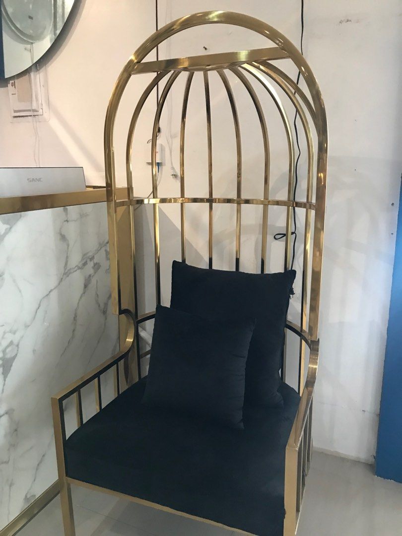 Luxury Modern Style Bird Cage Chair, Furniture & Home Living, Furniture ...