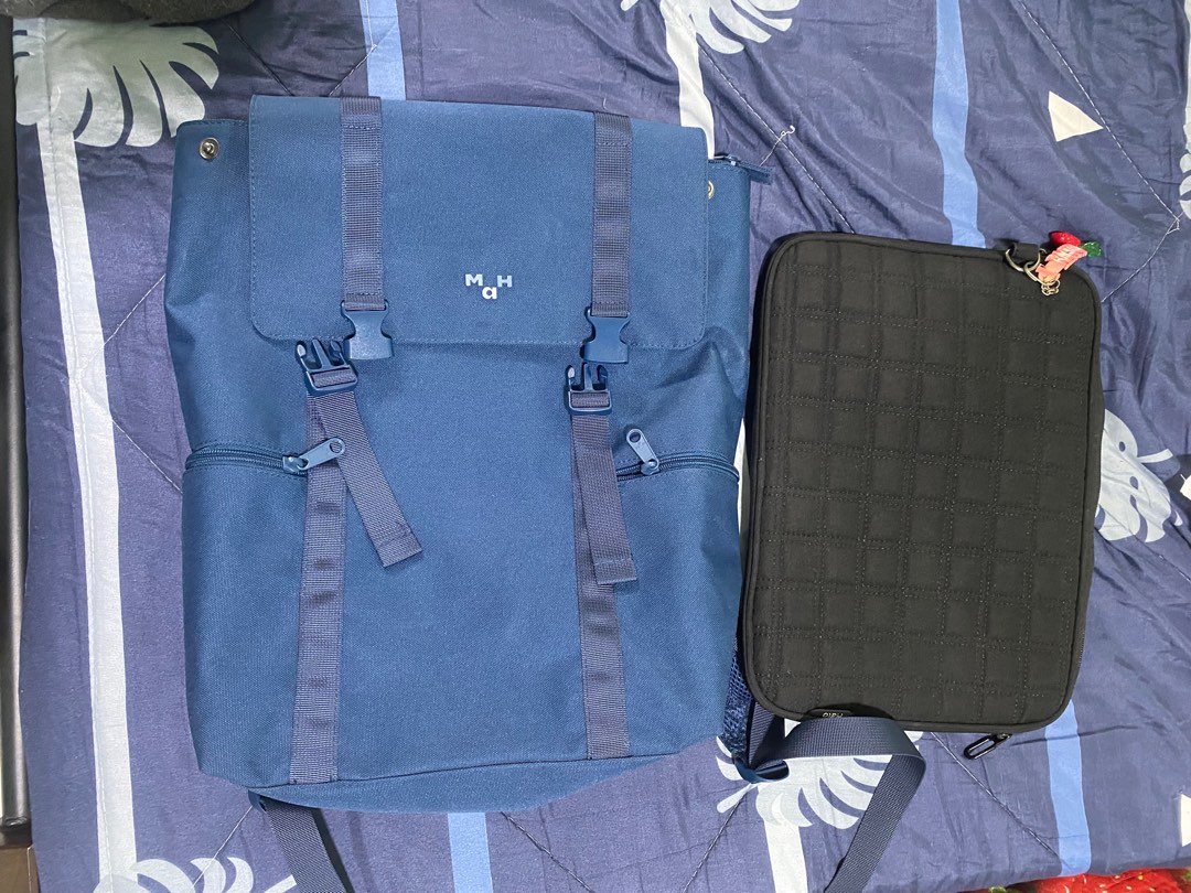 MaH Blue Laptop Backpack, Men's Fashion, Bags, Backpacks on Carousell