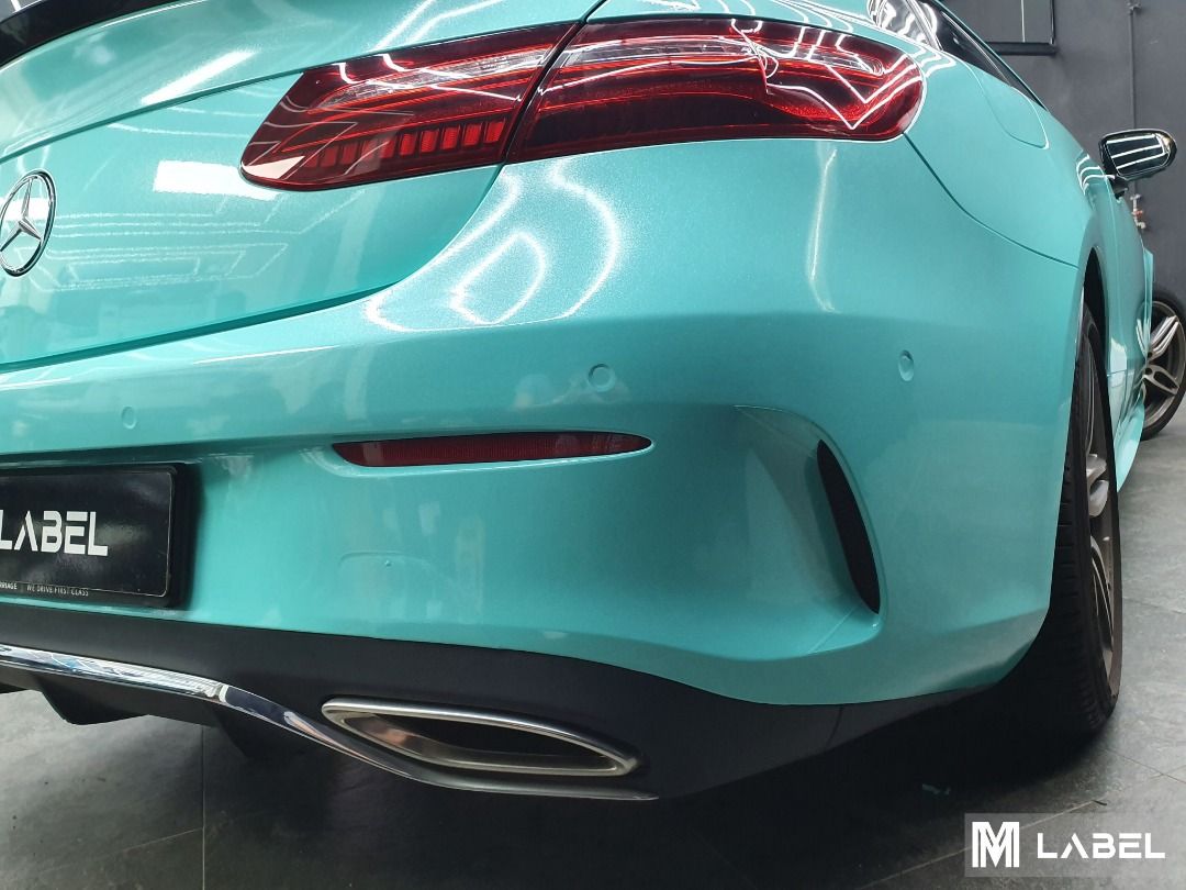 Mercedes Benz E200 Full Vinyl Wrap - Gloss Diamond Tiffany, Car ...
