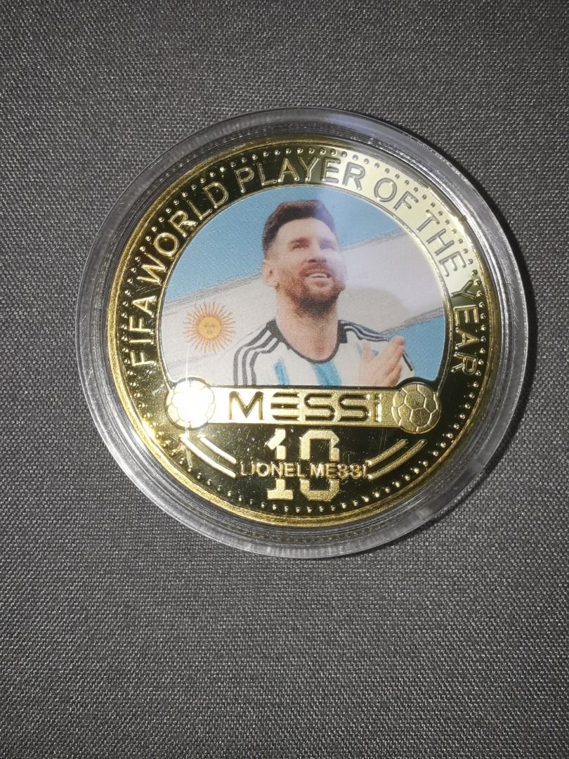 Messi Commemorative Coins [24K Gold Coin] [Diameter: 4.5cm], Hobbies ...