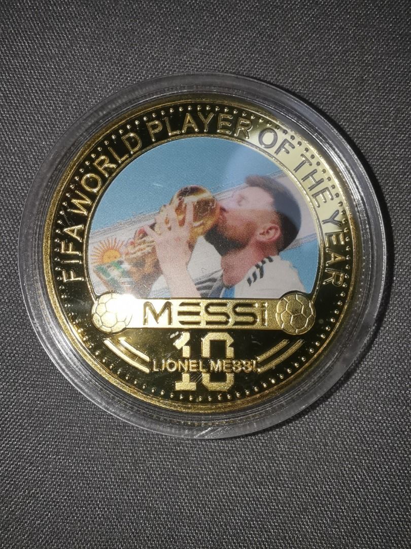 Messi Commemorative Coins [24K Gold Coin] [Diameter: 4.5cm], Hobbies ...