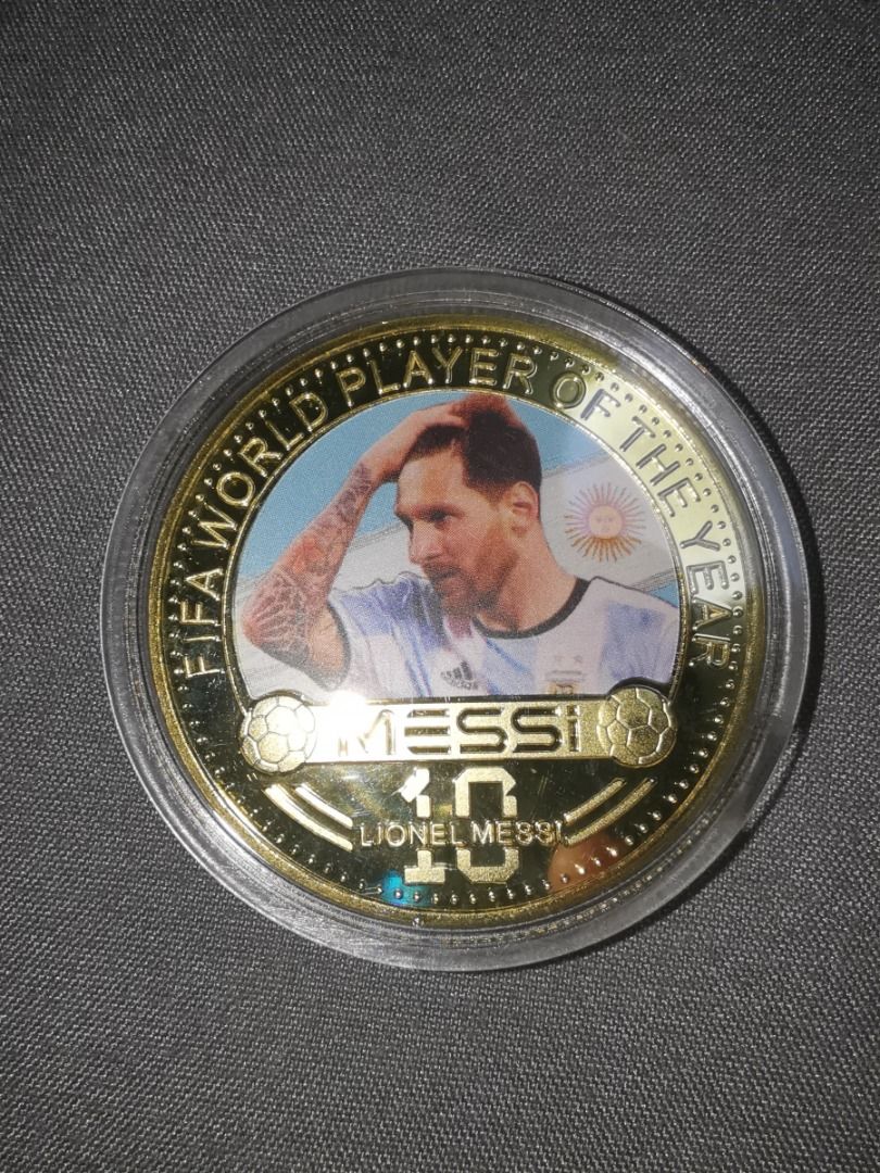 Messi Commemorative Coins [24K Gold Coin] [Diameter: 4.5cm], Hobbies ...