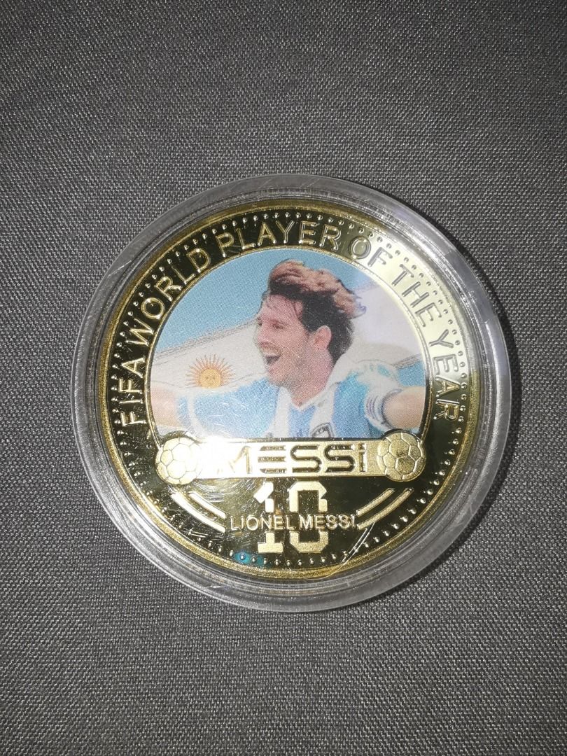 Messi Commemorative Coins [24K Gold Coin] [Diameter: 4.5cm], Hobbies ...