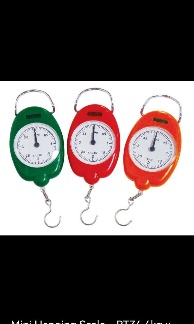 Mini Portable Spring Scale 4kg - Red & Green only, Health & Nutrition ...