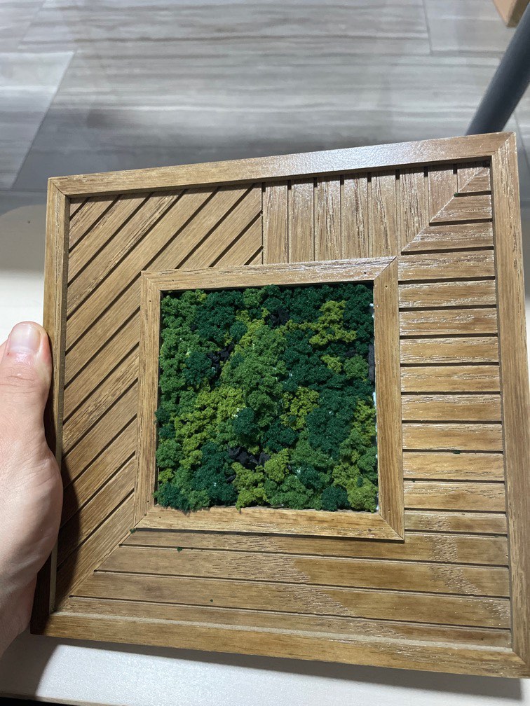 Moss art landscape photo frame limited edition, Furniture & Home Living ...