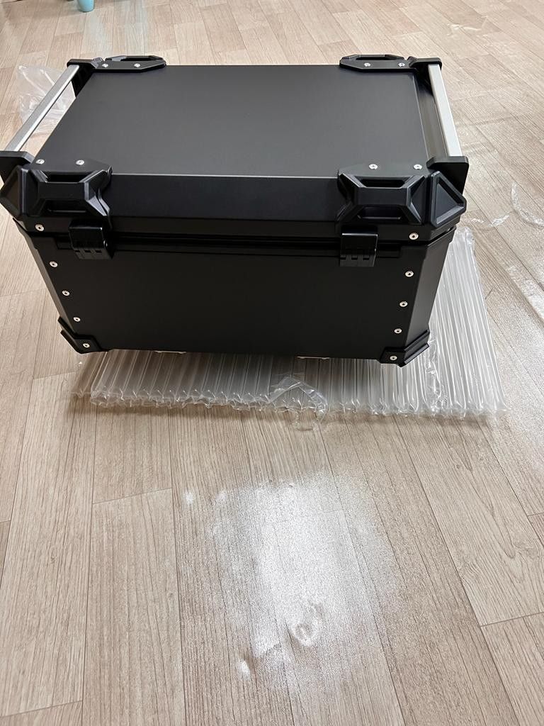 Motorcycle RAV Aluminum Top Box Top Case + Base Plate + Rest Seat 2 pcs ...