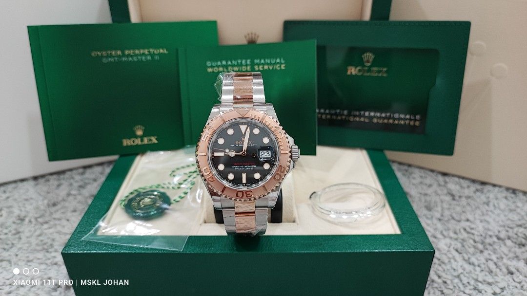 MSKL JOHAN ROLEX 126621 Yacht Master Rose Gold Steel Black Dial 40mm ...