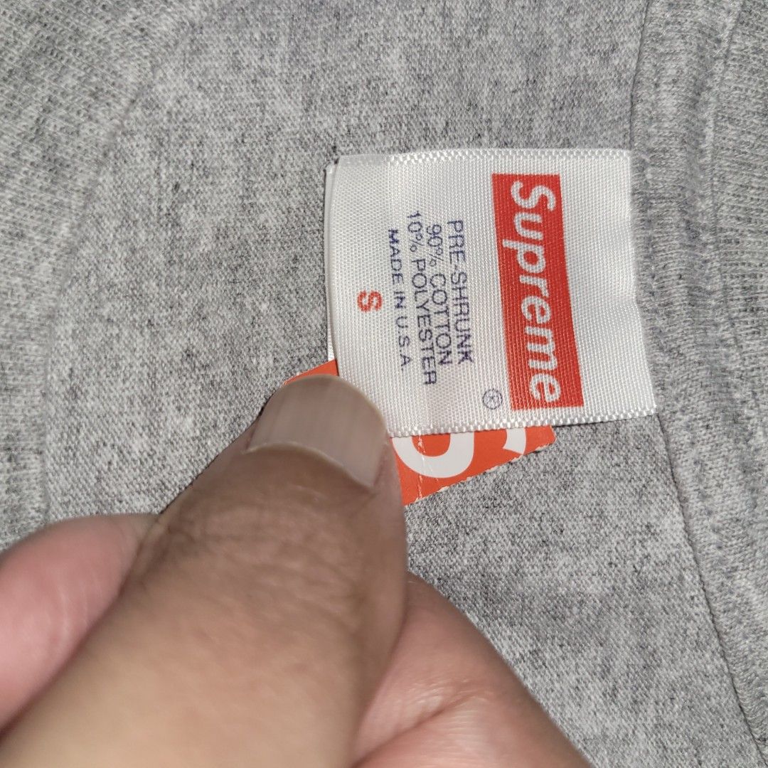 NEW WITH HALF TAG SUPREME ARABIC LOGO S/S GREY TEE PIT 20, Men's ...