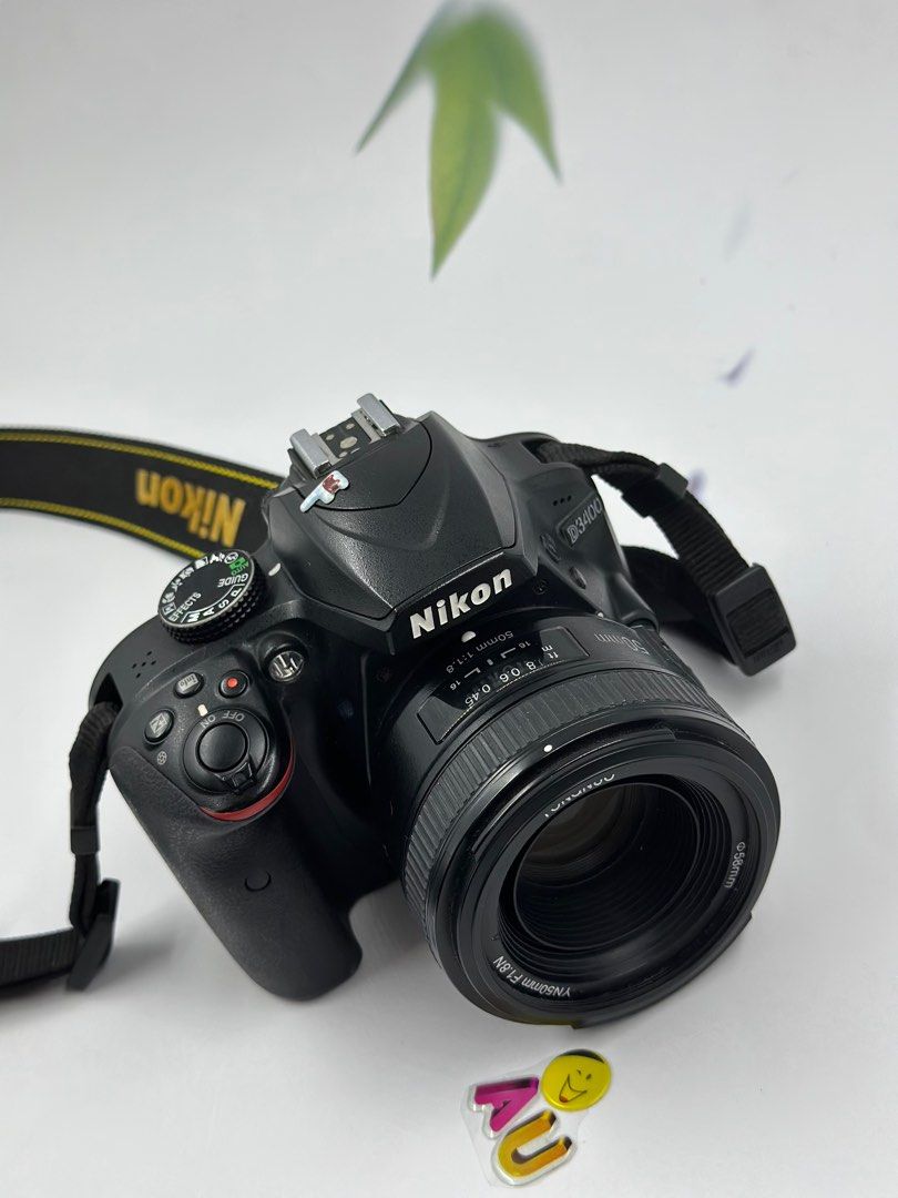 Nikon D3400 DSLR 24MP Full HD Bluetooth Ready with 50mm Portrait Lens, Photography, Cameras on ...