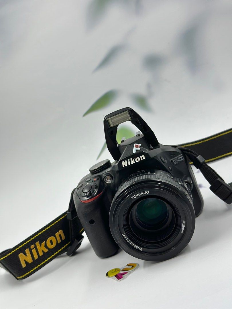 Nikon D3400 DSLR 24MP Full HD Bluetooth Ready with 50mm Portrait Lens, Photography, Cameras on ...