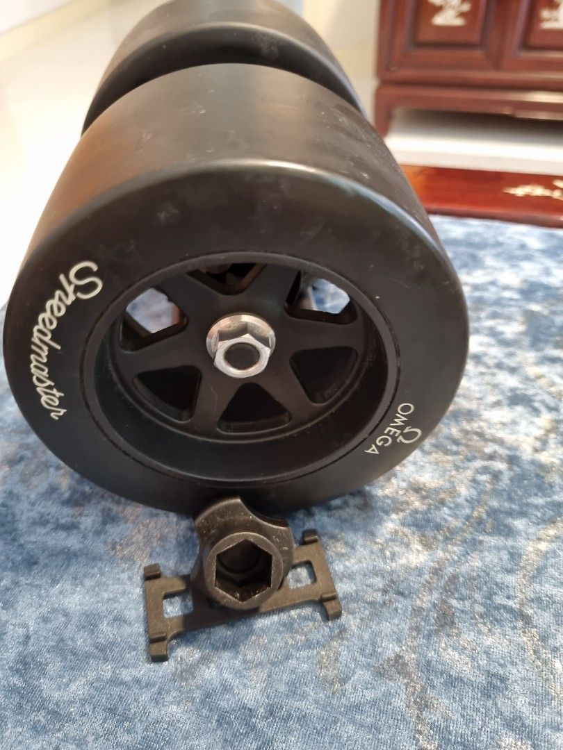 Omega tyre watch box for speedmaster, Luxury, Accessories on Carousell