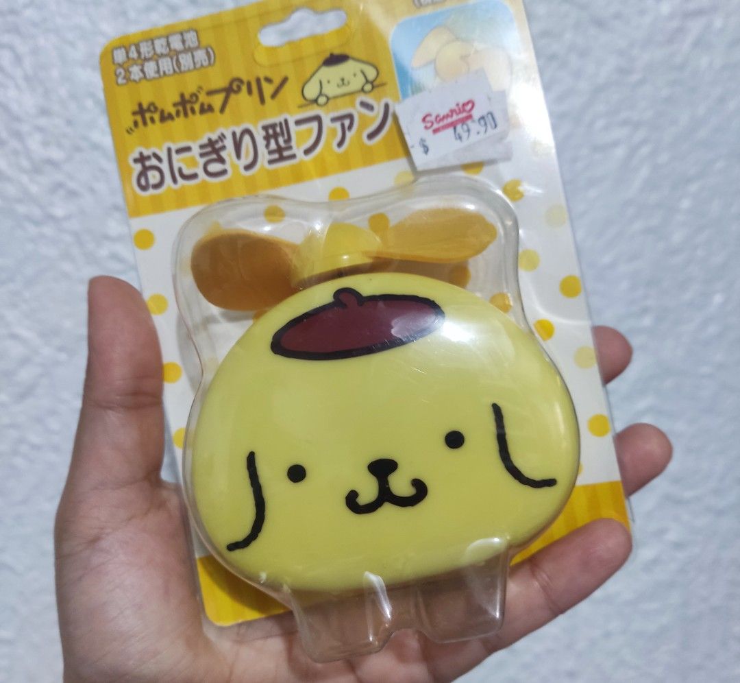 Original Sanrio Pompompurin Mini Fan, Hobbies & Toys, Memorabilia ...