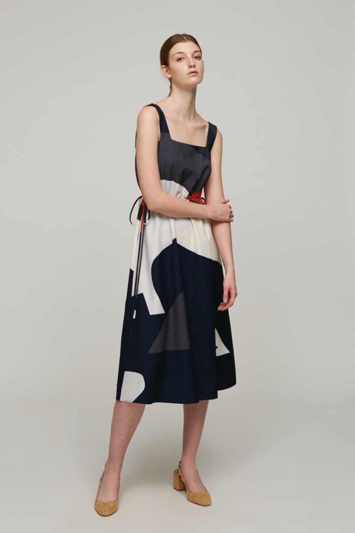 Osn Roadmap Square Neck Midi Dress Xs Womens Fashion Dresses And Sets Dresses On Carousell