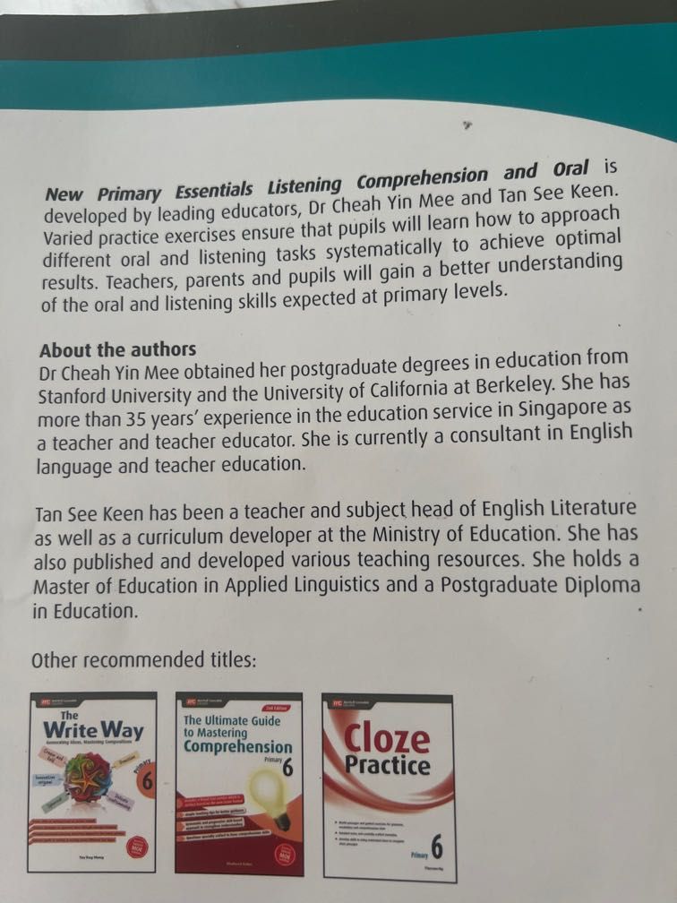 P6 English Listening Comprehension and Oral PSLE, Hobbies & Toys, Books ...