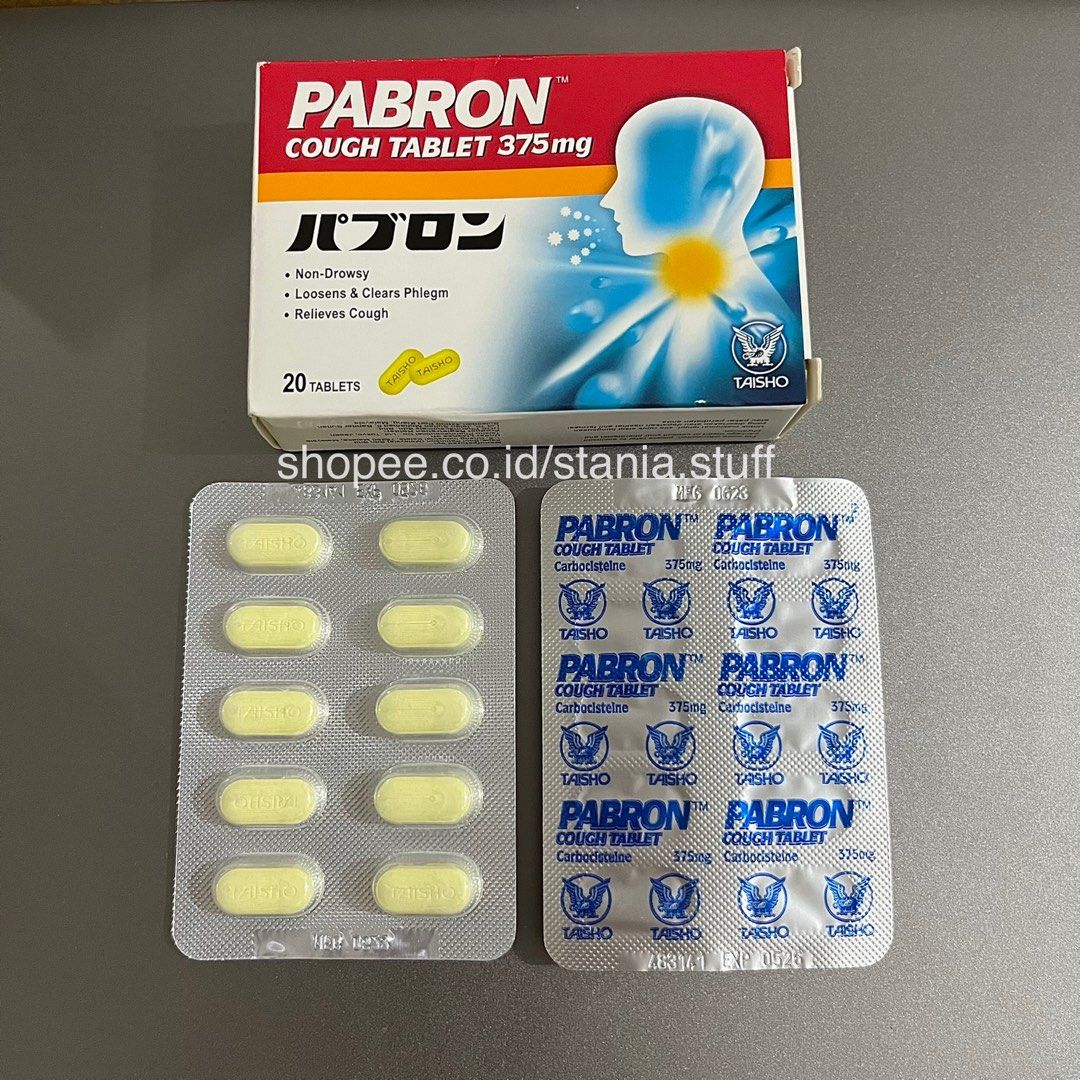 Pabron cough tablet 375mg obat batuk jastip malaysia ready stock hand ...