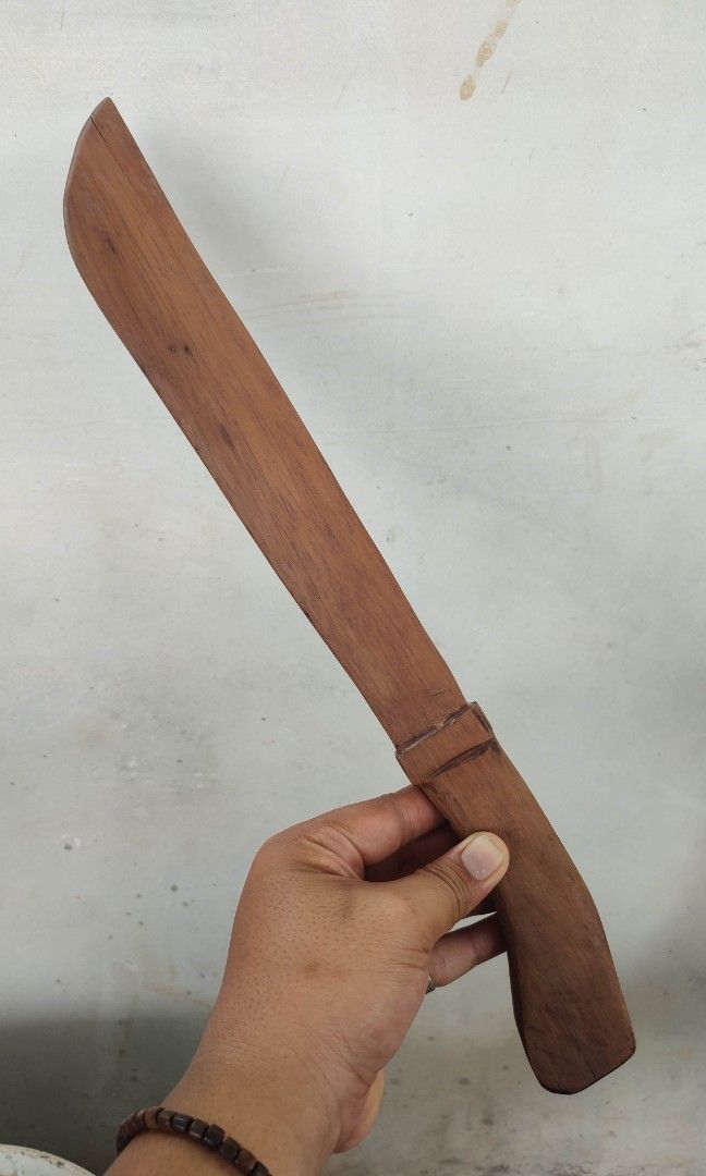 PARANG GOLOK KAYU SENJATA LATIHAN SILAT PENDEKAR PAHLAWAN HANDMADE ...