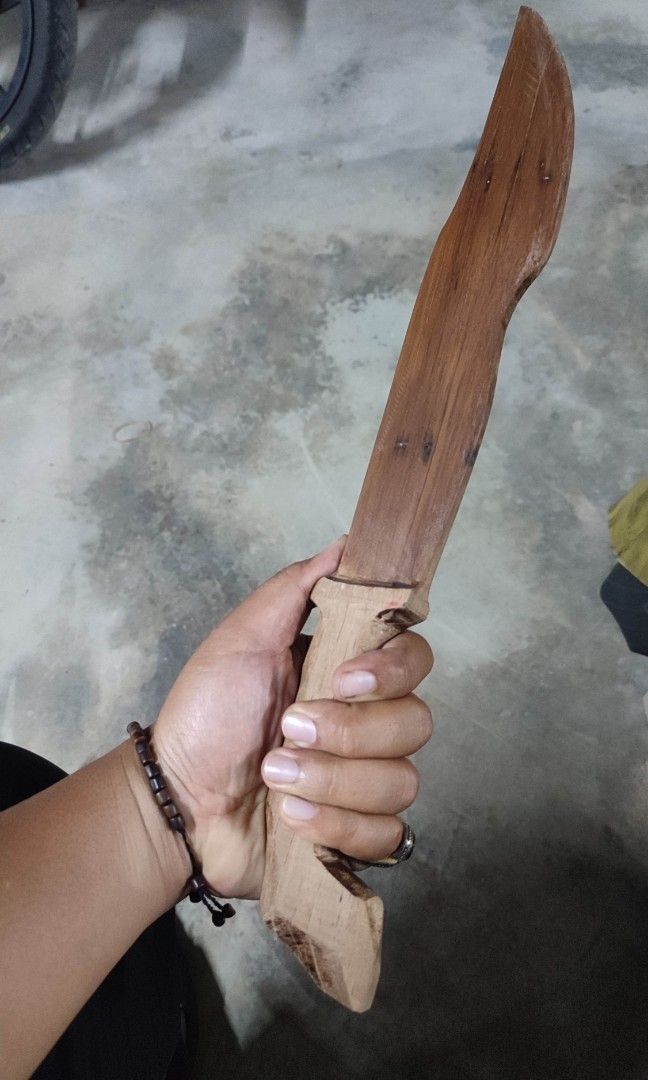 PARANG GOLOK KAYU SENJATA LATIHAN SILAT PENDEKAR PAHLAWAN HANDMADE ...