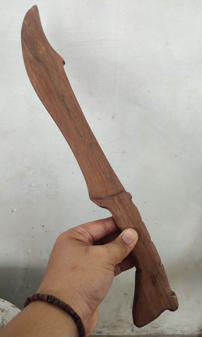 PARANG GOLOK KAYU SENJATA LATIHAN SILAT PENDEKAR PAHLAWAN HANDMADE ...