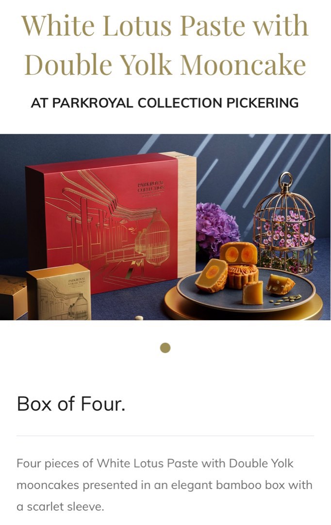 Parkroyal Mooncake Collection, Food & Drinks, Gift Baskets & Hampers on ...