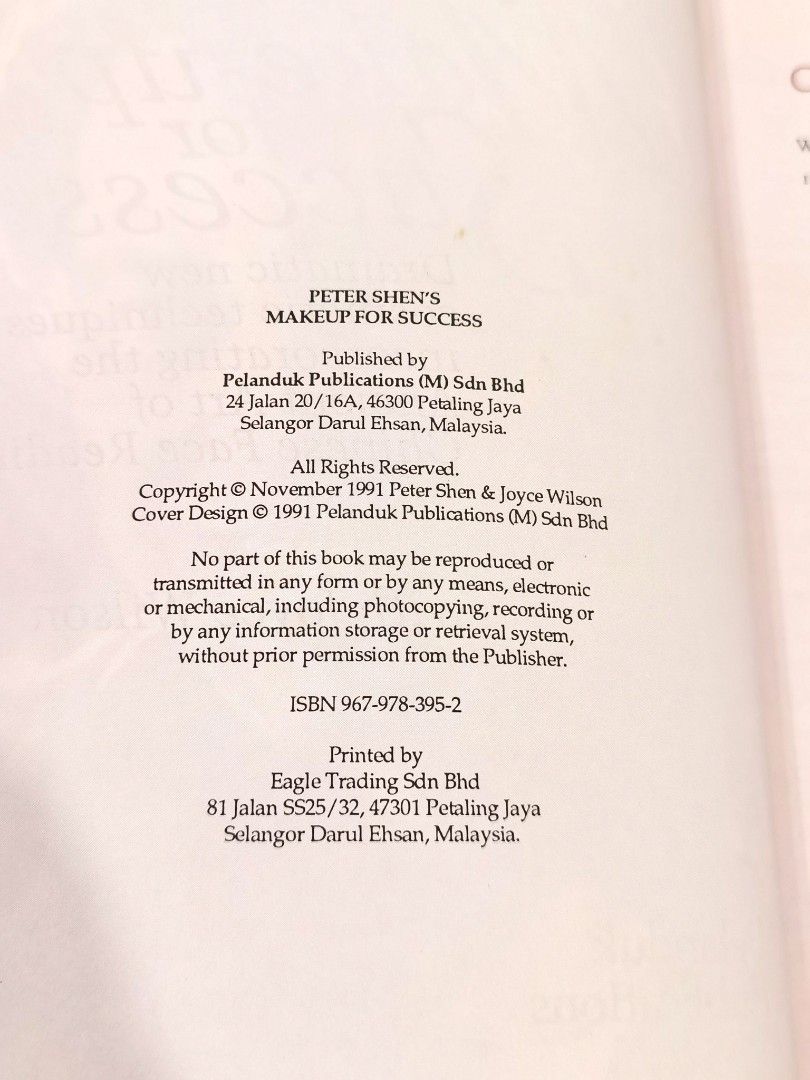 Peter Shen's Make Up For Success Ancient Art Of Chinese Face Reading ...