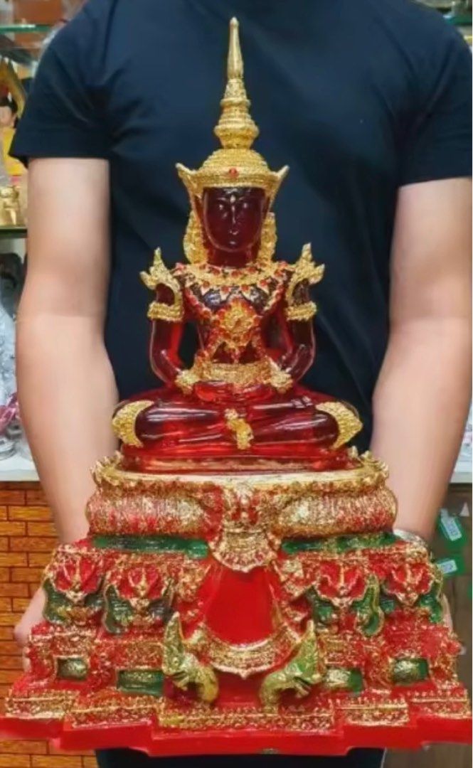 Phra Keaw Deang Lqp 9” Bucha Be2558 Wat Thum Muang Na Lap 9” Height 18 ...