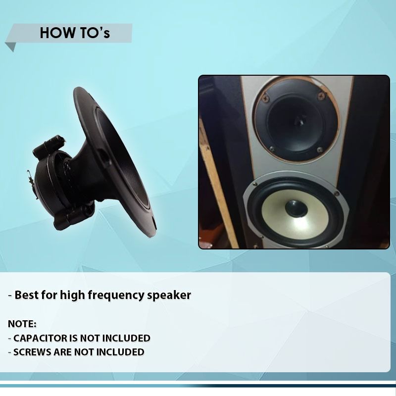 PIEZO TWEETER SPEAKER, 500W HIGH POWER, 90mm ROUND 4-HOLE, Audio, Other ...