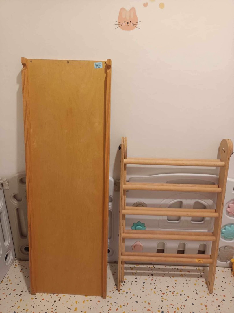 Pikler Triangle + Slide, Babies & Kids, Infant Playtime on Carousell