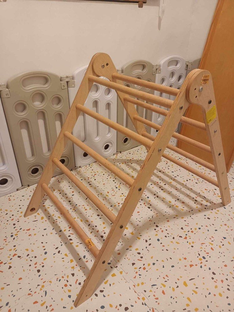 Pikler Triangle + Slide, Babies & Kids, Infant Playtime on Carousell