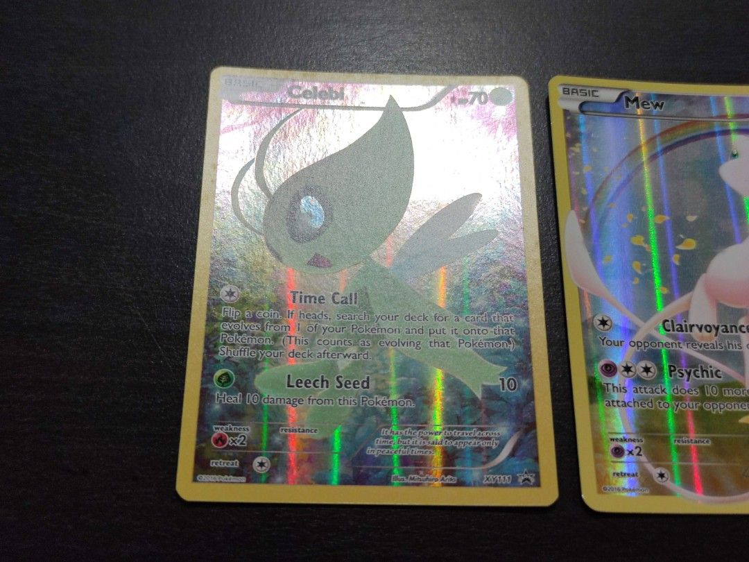 Pokemon Mew XY110 | Celebi XY111, Hobbies & Toys, Toys & Games on Carousell