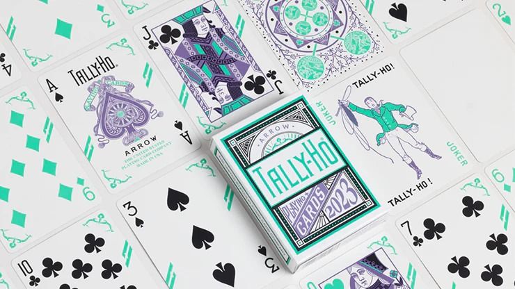 Poker Cards - Tally Ho Fan Back Arrow (Tiffany Blue / Seafoam Green ...