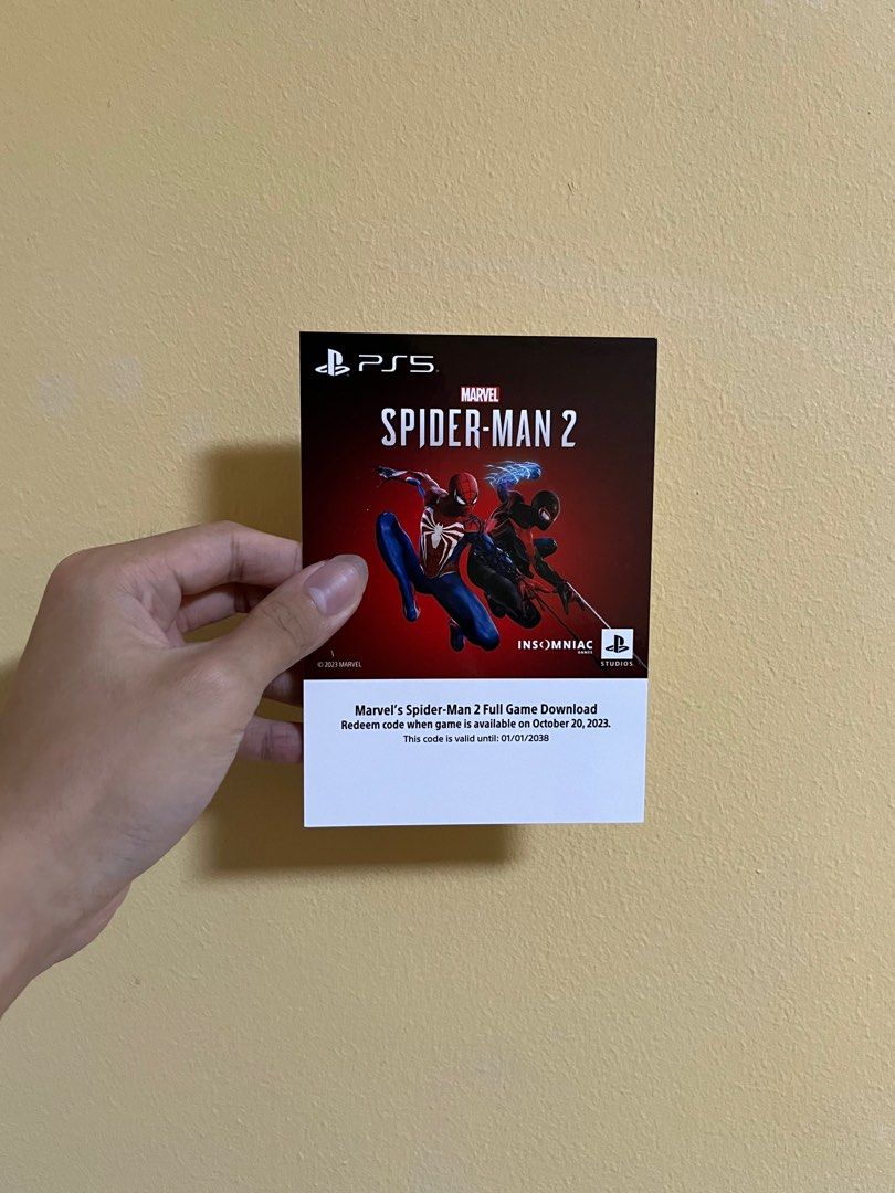 PS5 Spiderman 2 Digital Game Voucher Code, Video Gaming, Video Games ...
