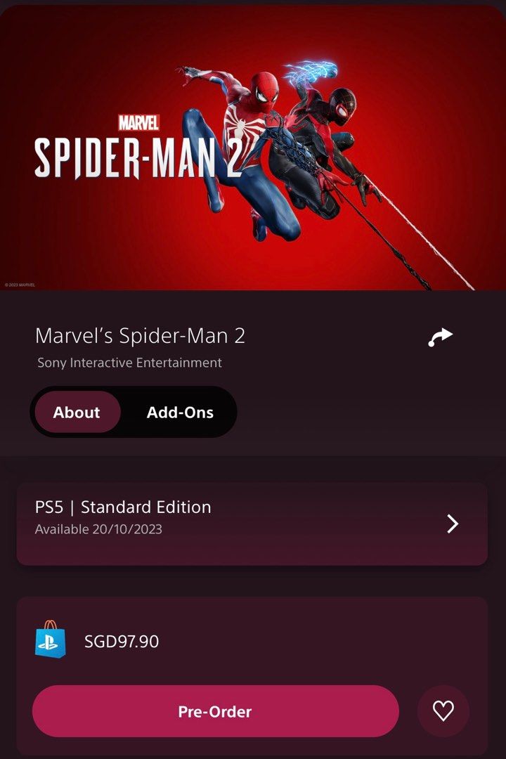 PS5 Spiderman 2 Digital Game Voucher Code, Video Gaming, Video Games ...