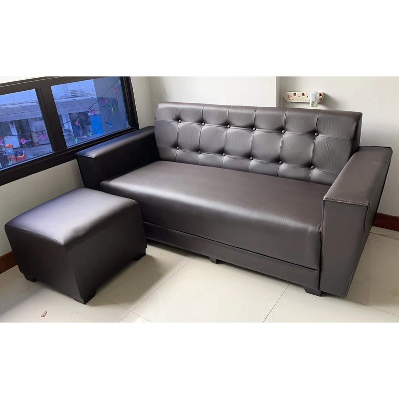 PVC Leather Sofa 3 Seater 180cm with foot, Furniture & Home Living ...
