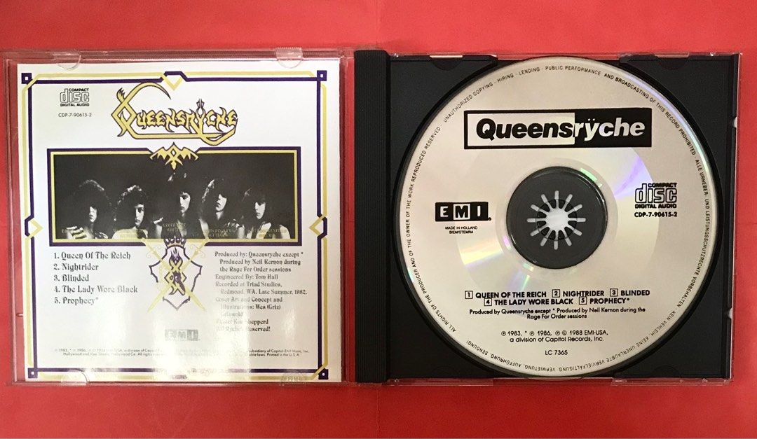 QUEENSRYCHE 5TRACKS EP CD, Hobbies & Toys, Music & Media, CDs & DVDs on ...
