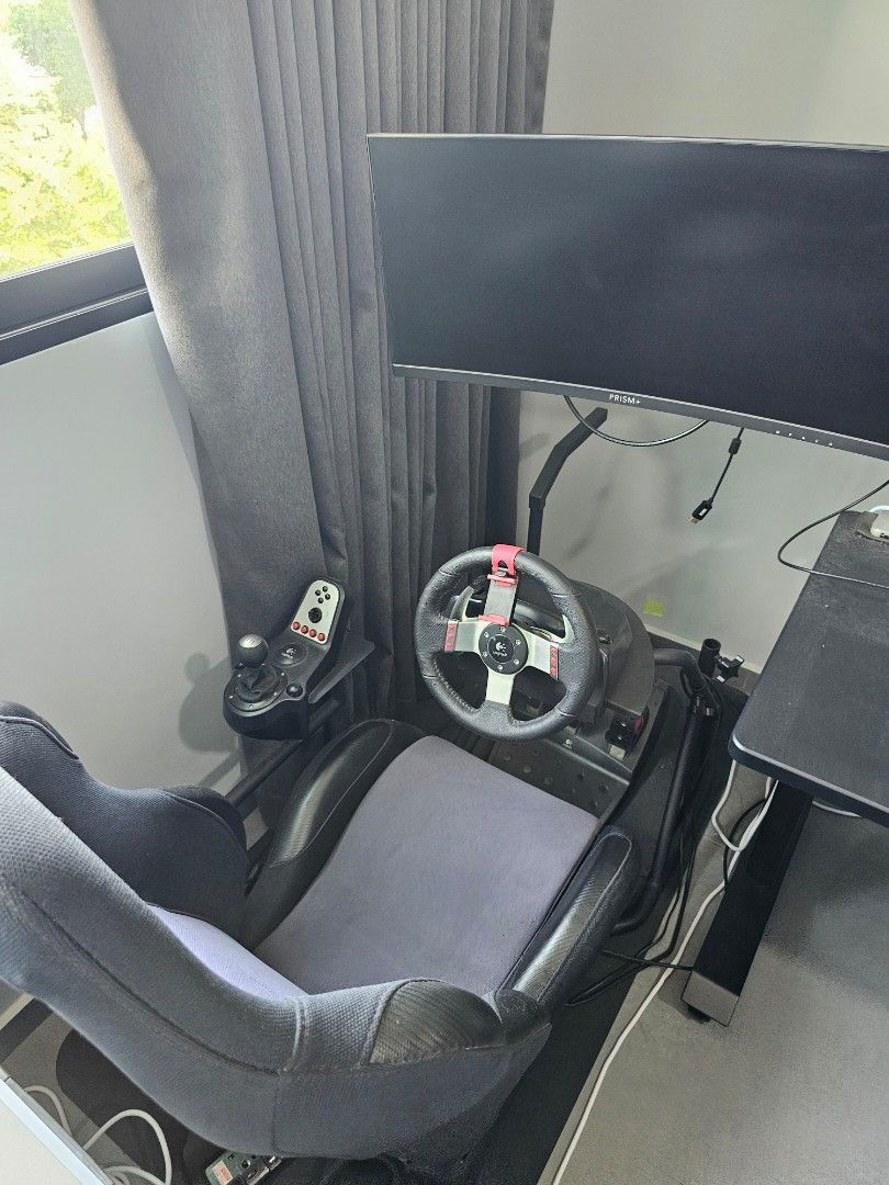 Racing Sim seat (Obutto Ozone + G27), Hobbies & Toys, Toys & Games on ...