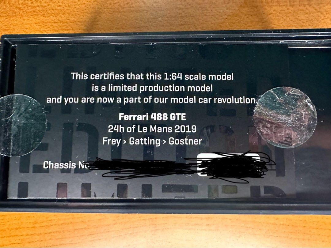 RARE Limited Production Ferrari 488 GTE by iXO Models X Tarmac, Hobbies ...