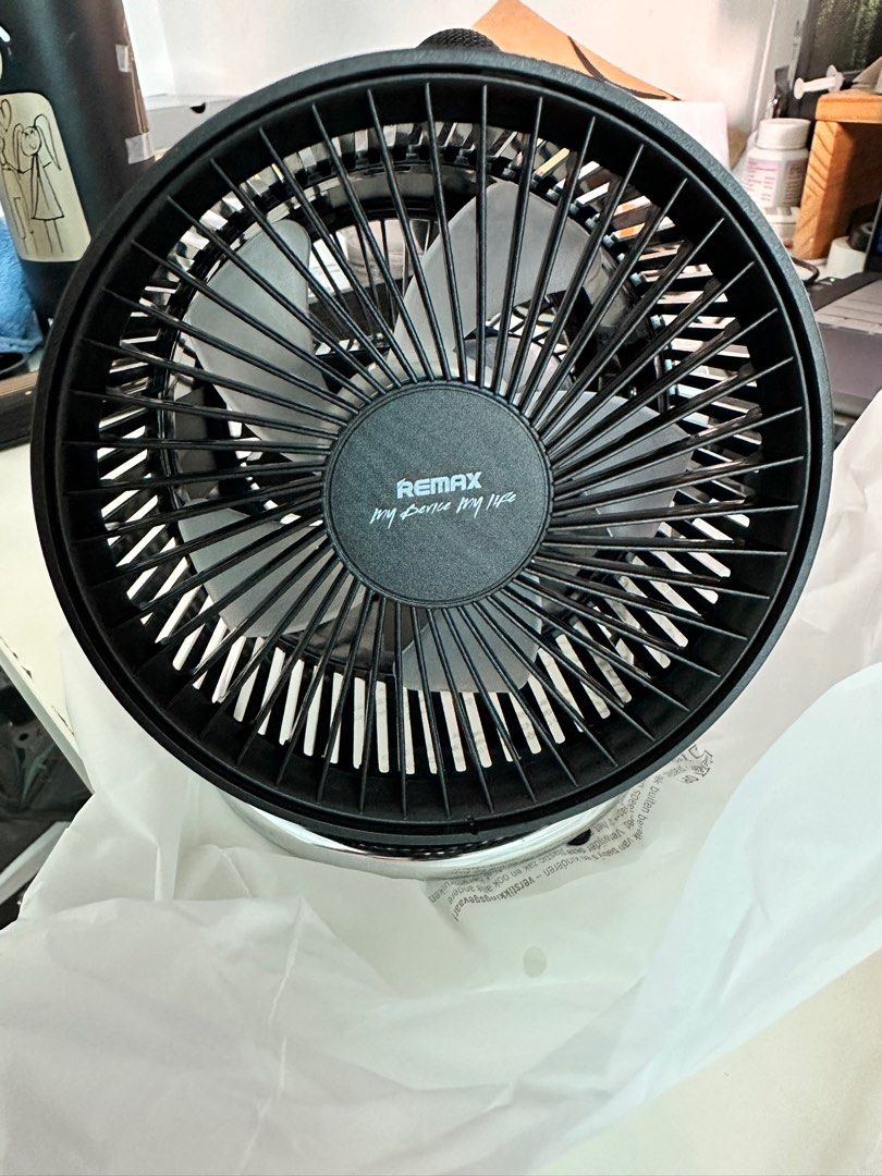 Remax cool pro desktop fan with USB charger, Furniture & Home Living ...