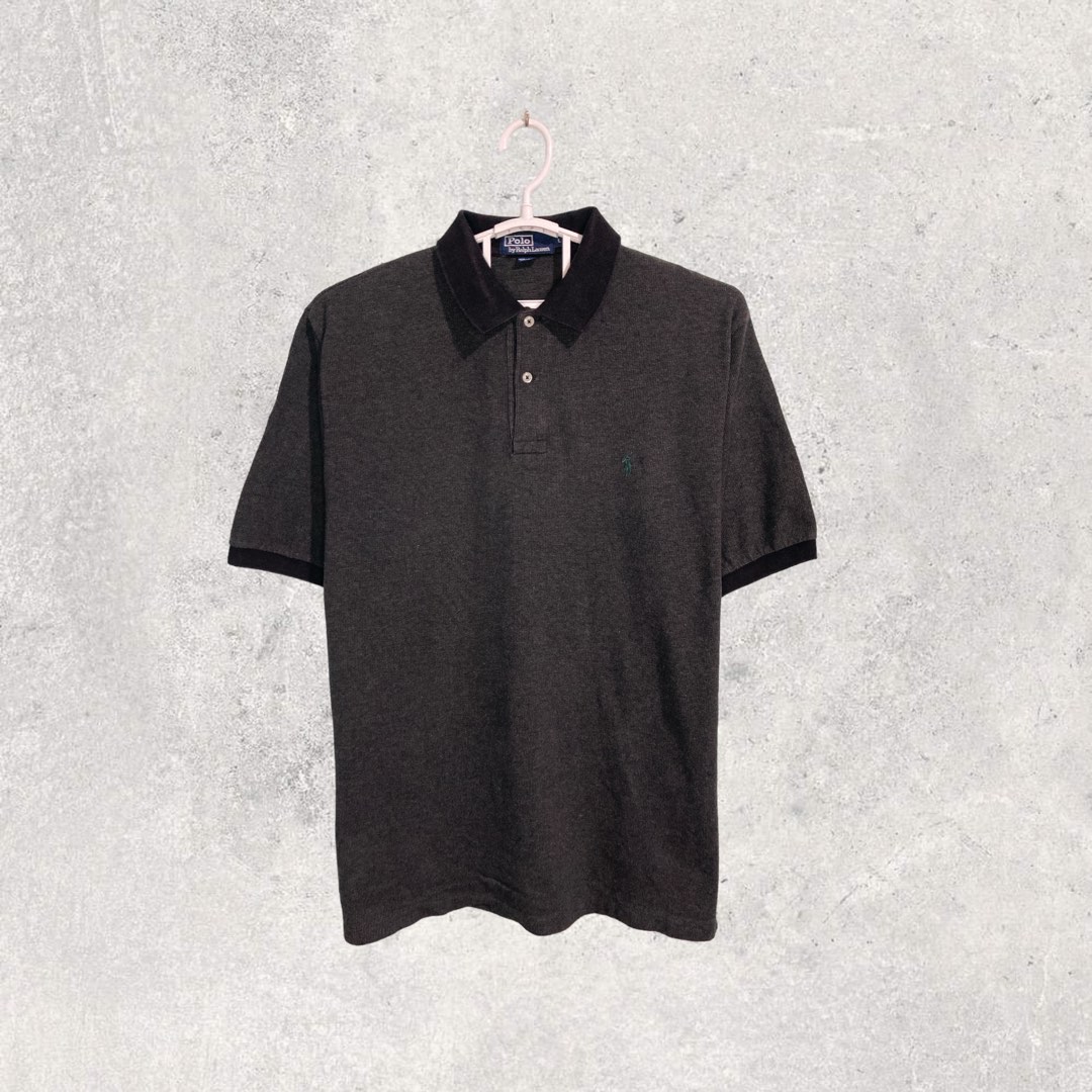 RL Charcoal Polo Shirt, Men's Fashion, Tops & Sets, Tshirts & Polo ...