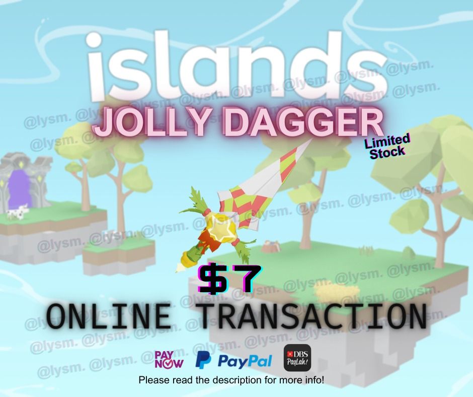 Roblox Islands Jolly Dagger, Video Gaming, Gaming Accessories, In-Game ...