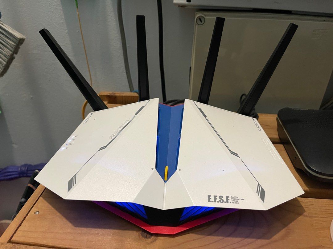 RT-AX82U Gundam Edition wifi router, Computers & Tech, Parts ...