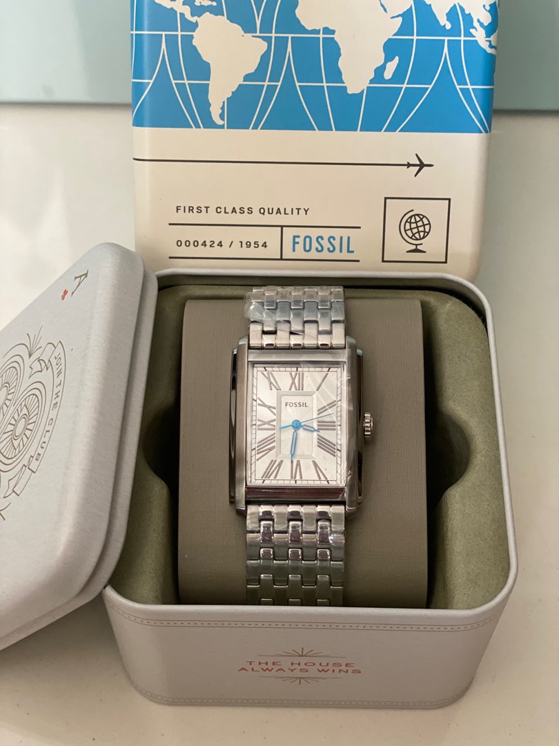 Fossil Carraway Three-Hand Stainless Steel Watch (30mm) FS6008, Men's ...