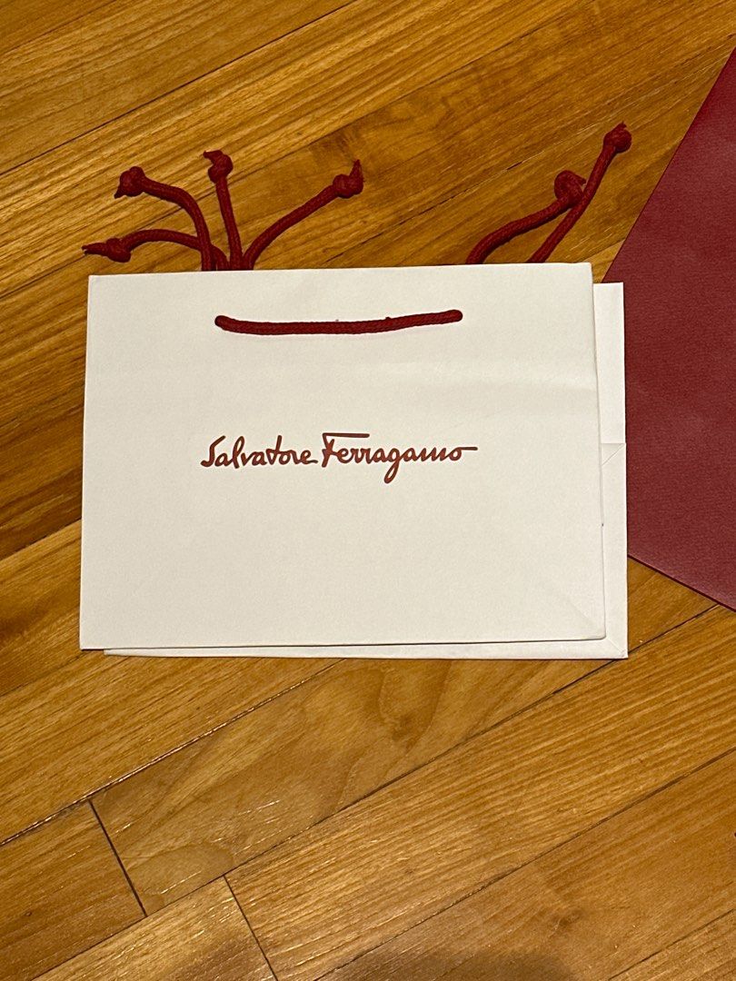 Salvatore Ferragamo Paper bag carrier, Luxury, Accessories on Carousell