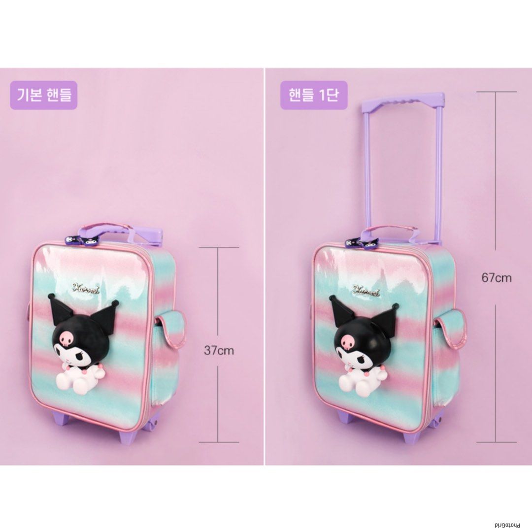 Sanrio Kuromi Cinnamoroll kawaii squishy trolley bag, Hobbies & Toys ...