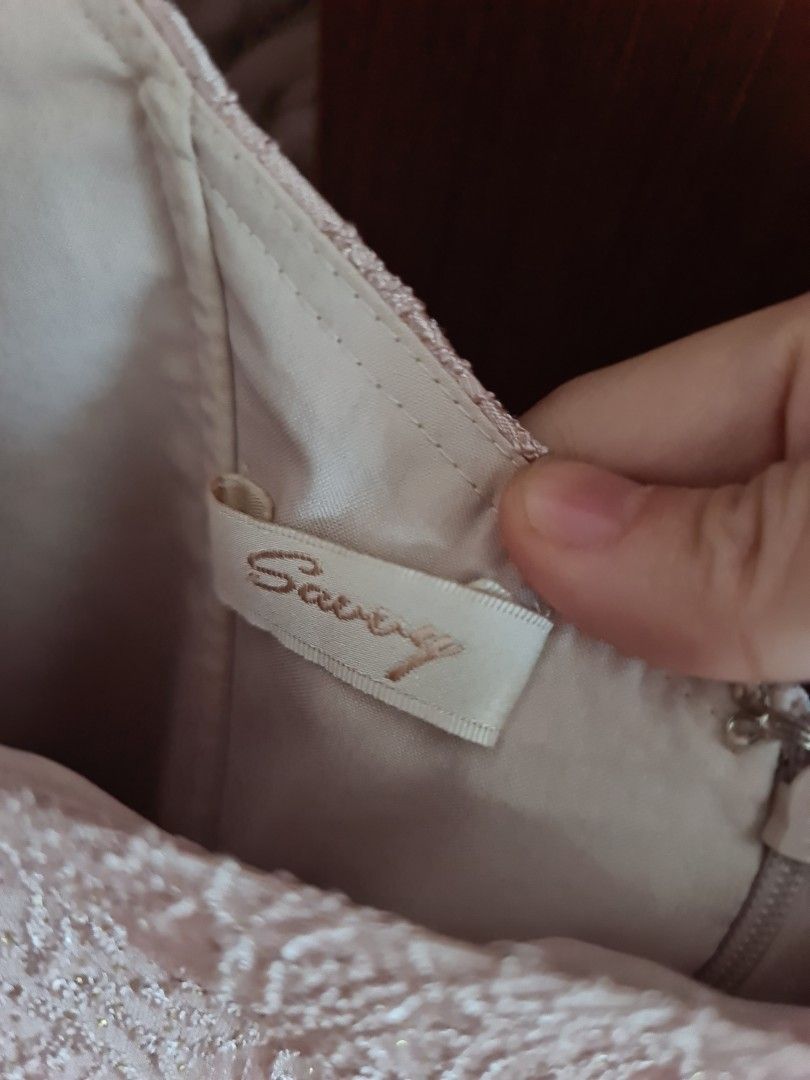 Savvy custom dress nude champagne, Fesyen Wanita, Pakaian Wanita, Gaun & Rok di Carousell