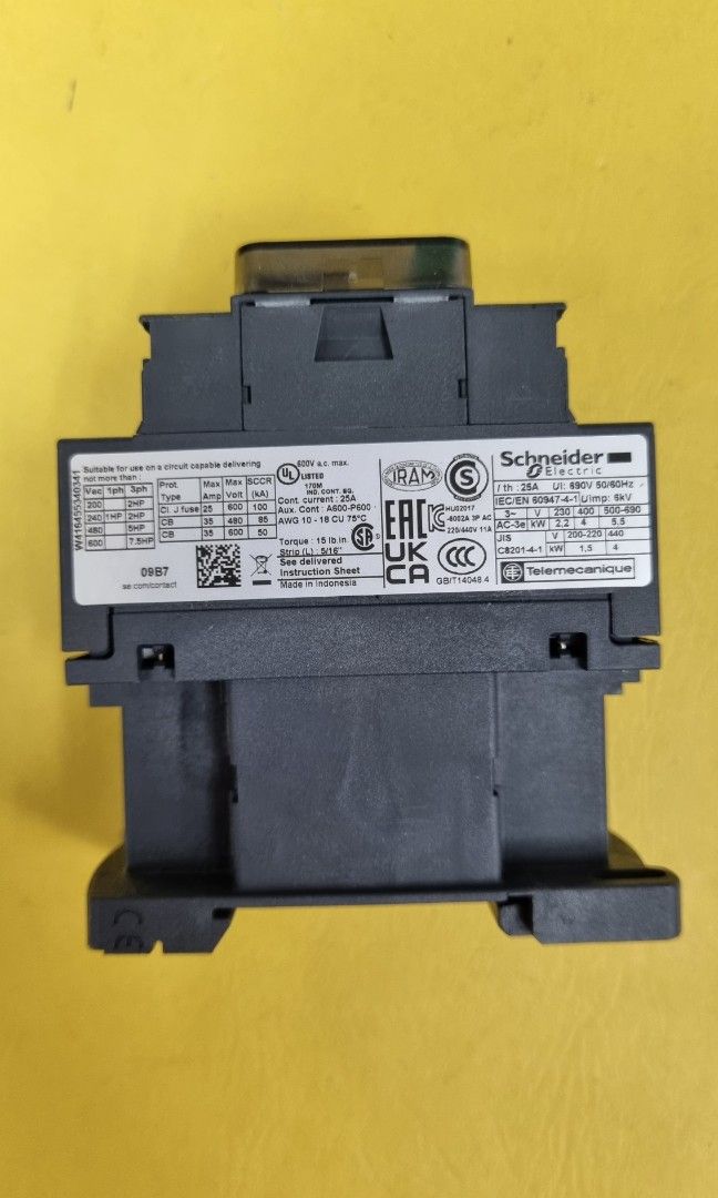 Schneider LC1D09B7, 24VAC, Contactor, TV & Home Appliances, Electrical ...